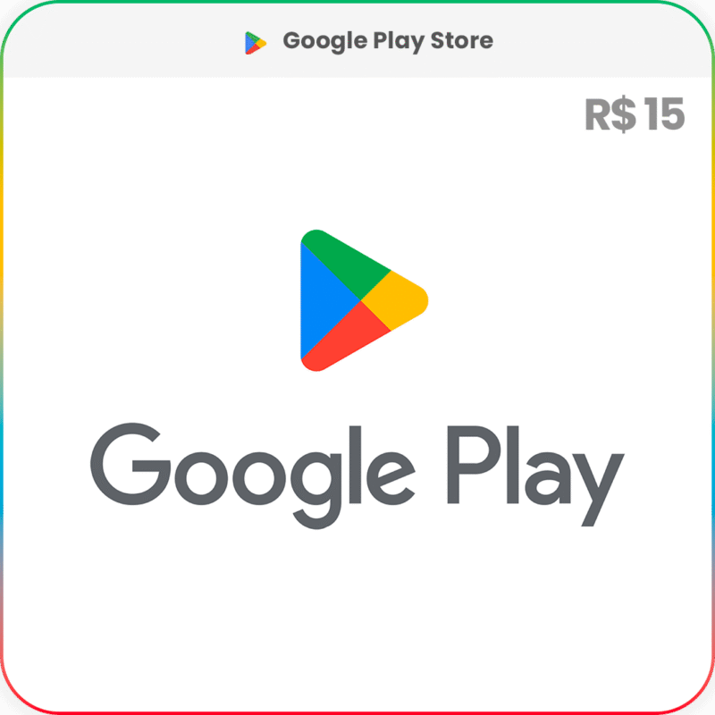 R$15 Código do Google Play – Saldo para Apps e Jogos