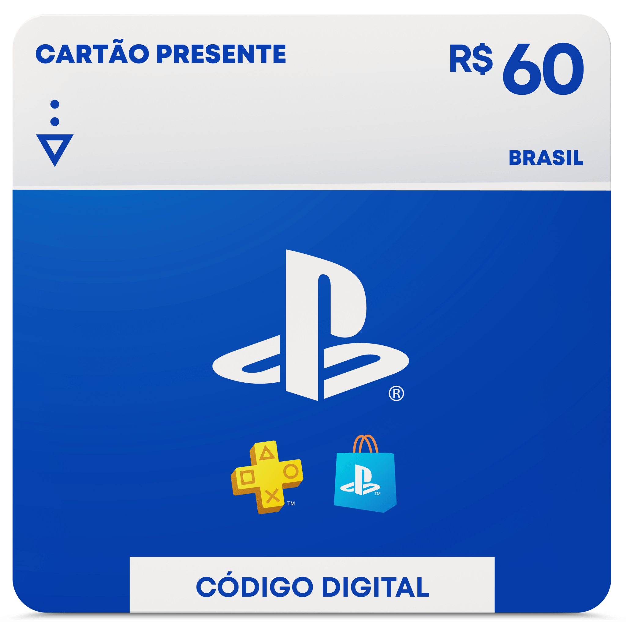 R$60 PlayStation Store Gift Card – Saldo para Jogos e PS Plus